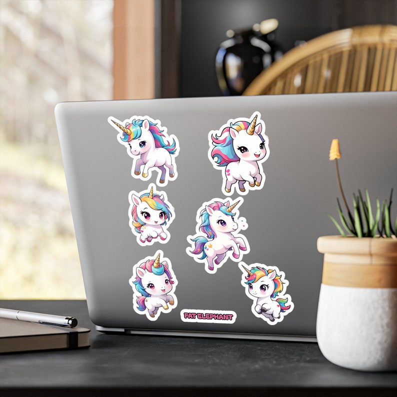 Kawaii Chibi Unicorn Sticker Sheet - Etsy