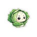 Cute Kawaii Cabbage Veggie Sticker - Perfect for Laptops, Journals ...