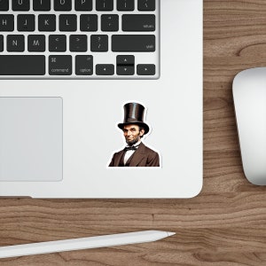President Abraham Lincoln Sticker - Decal Sticker - Perfect for Laptops ...