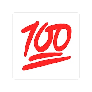 Keepin It 100 Emoji Transparent Outdoor Die-cut Sticker - Etsy