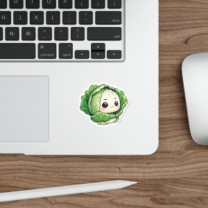 Cute Kawaii Cabbage Veggie Sticker - Perfect for Laptops, Journals ...