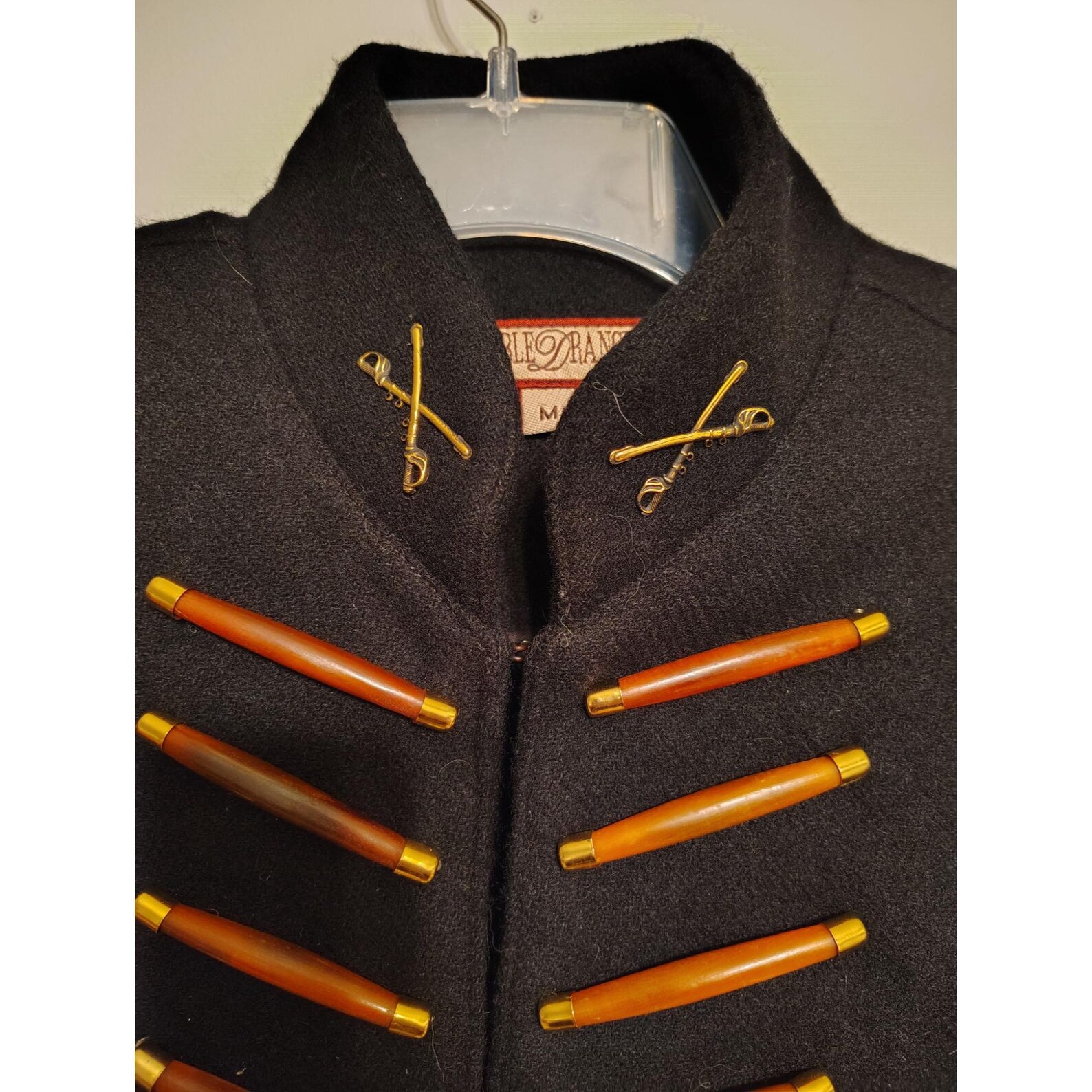 Double D Ranchwear Black Wool Cavalry Medium Wool Cutaway Jacket ...