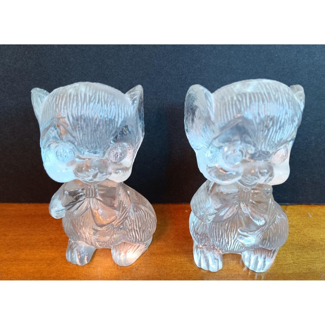 Vintage Clear Plastic Cat? Mice? Salt and Pepper Shakers, Hong Kong ...
