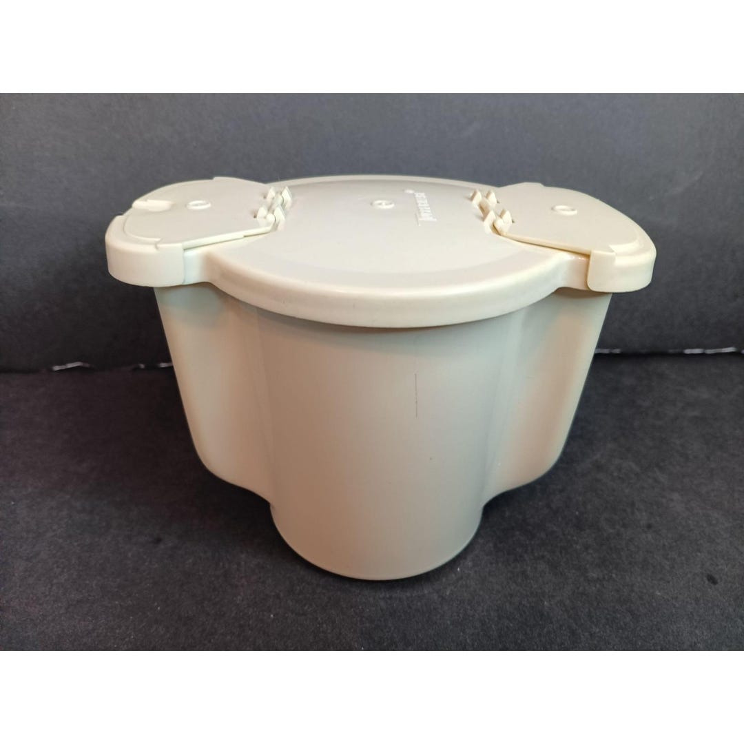 Vintage Tupperware Sugar Container Dispenser, Cream Almond Sugar Color ...