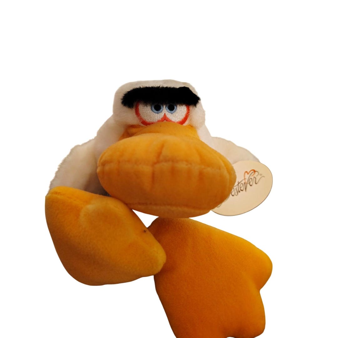 Vintage Best Ever Yucky Ducky Plush Stuffed Animal, Mad Duck Thick ...
