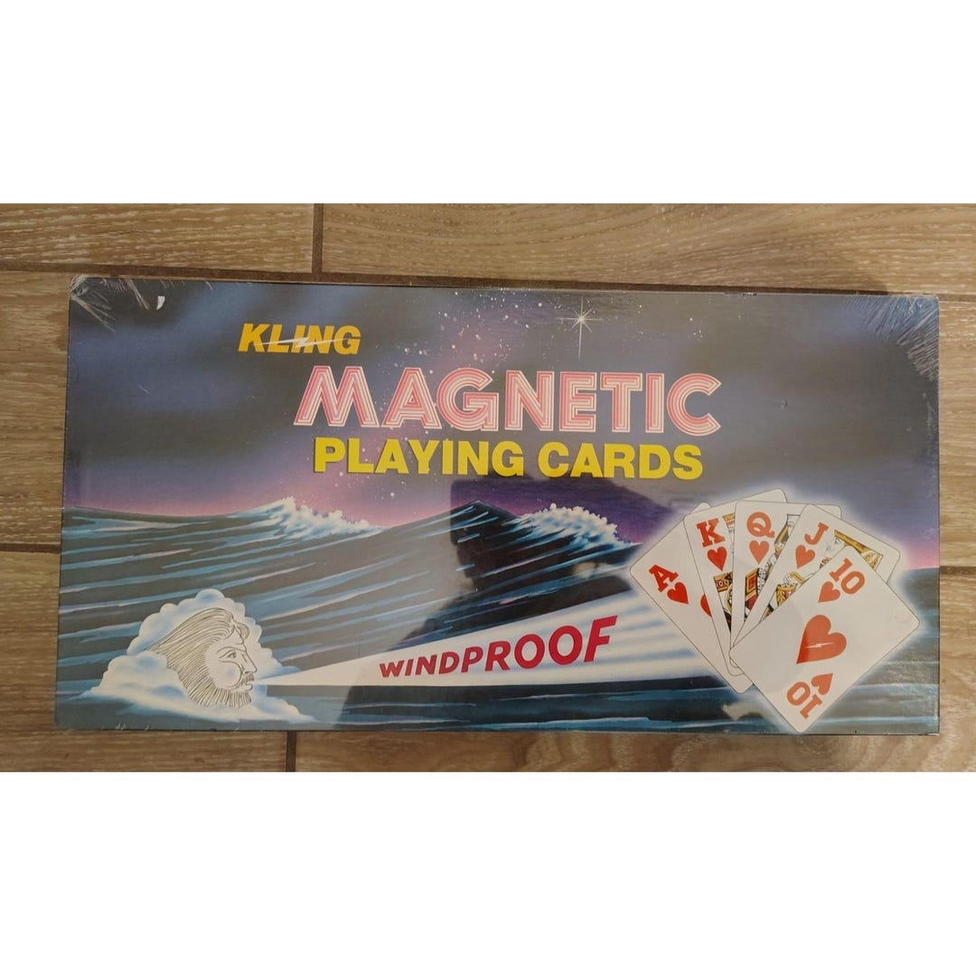 Vintage Kling Magnetic Playing Cards Game Board Windproof USA New ...
