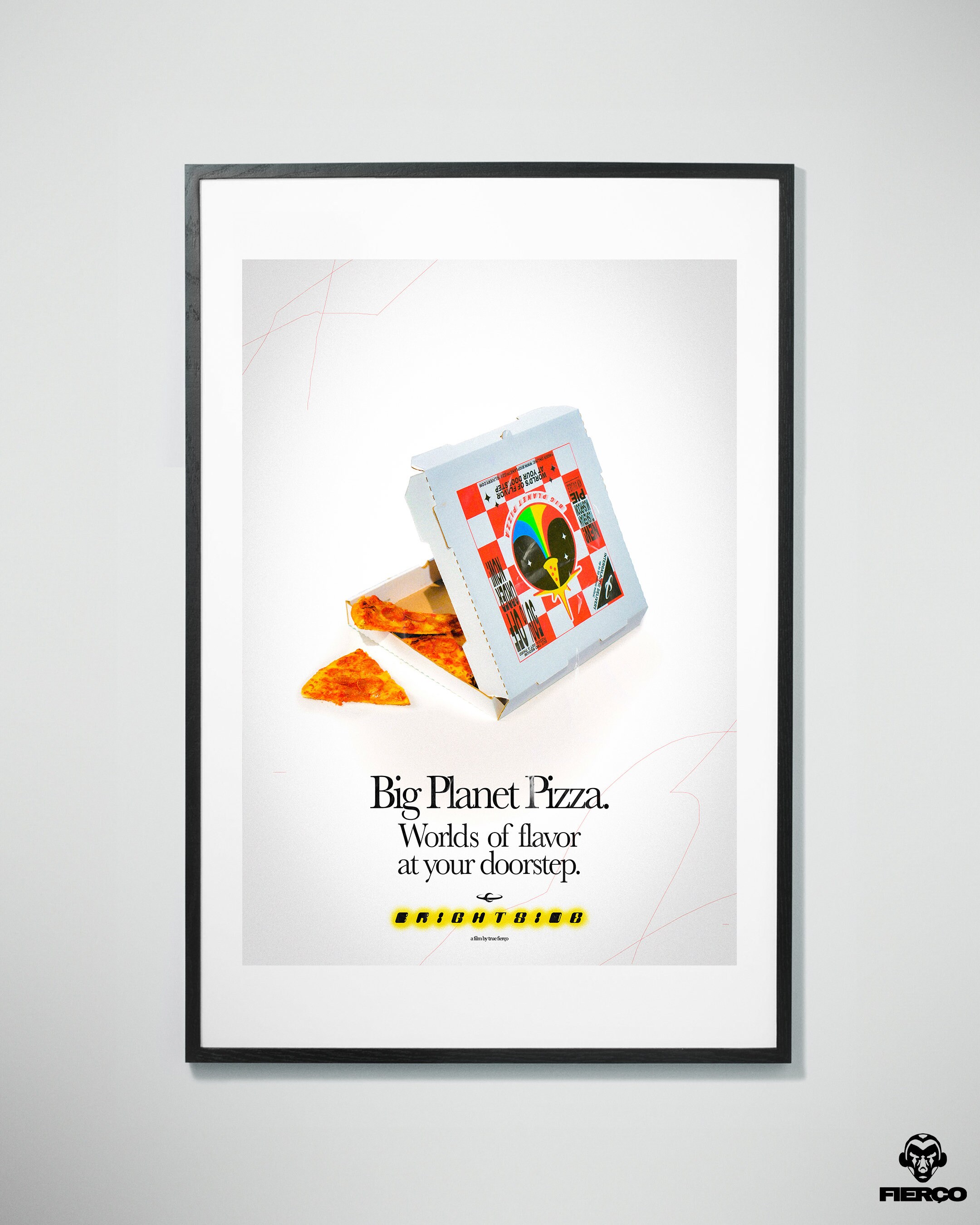 BRIGHTSIDE Big Planet Pizza Box Poster - Etsy