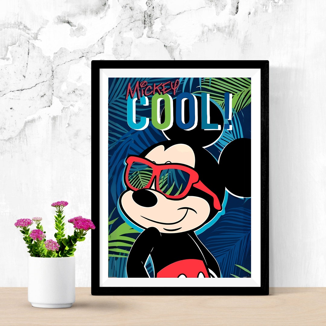 Mickey Mouse Poster, Original Printable Art, Vintage Movie Poster Print ...