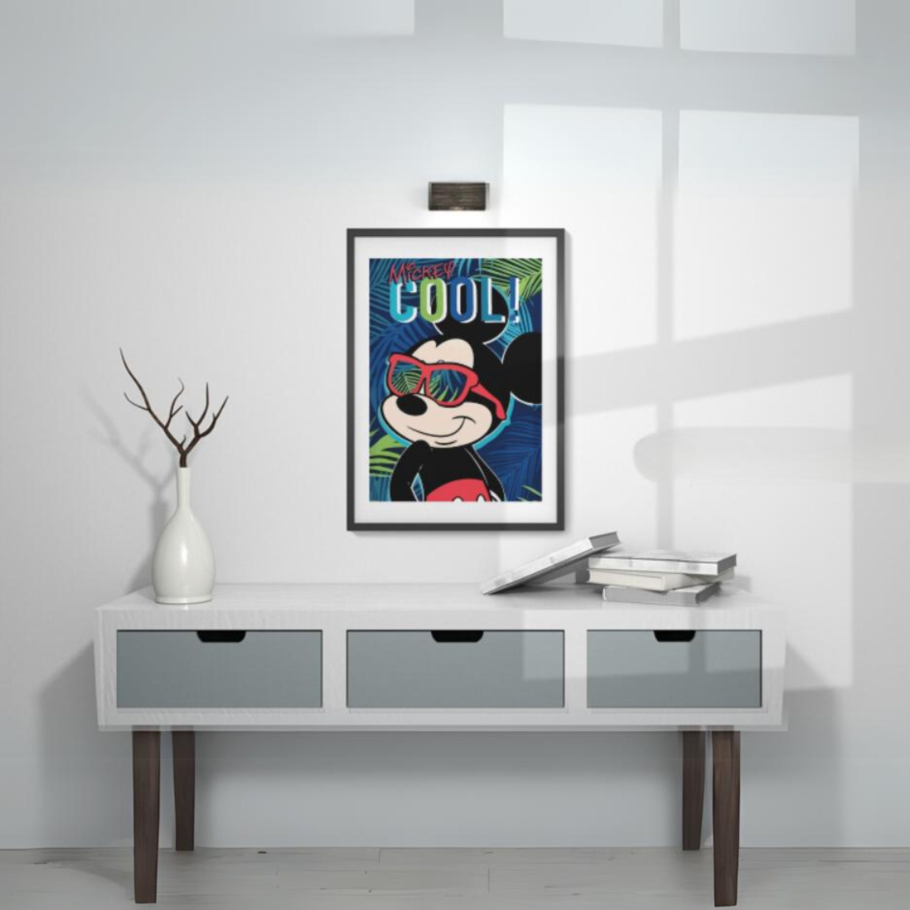 Mickey Mouse Poster Original Mickey Mouse Design. Wall Art Decor. Ready ...