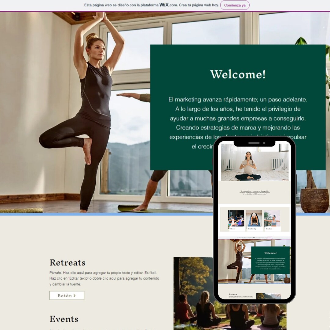 Wix Website Template: Yoga Studio, Fitness Instructor, Minimalist ...