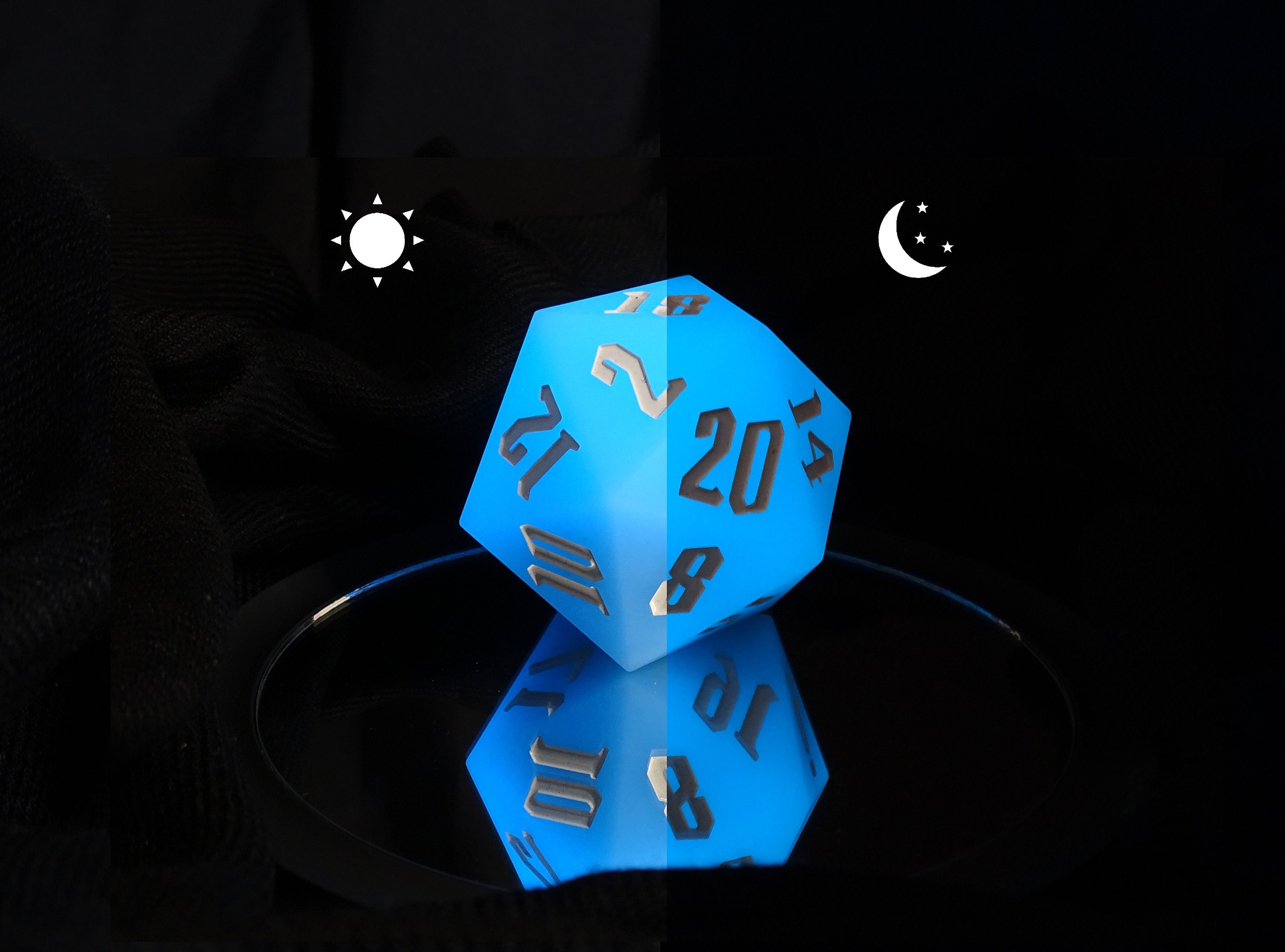 Giant Bouncy Pink Glowing Chonk D20 | Jumbo 55mm Silicone D20 Dice ...