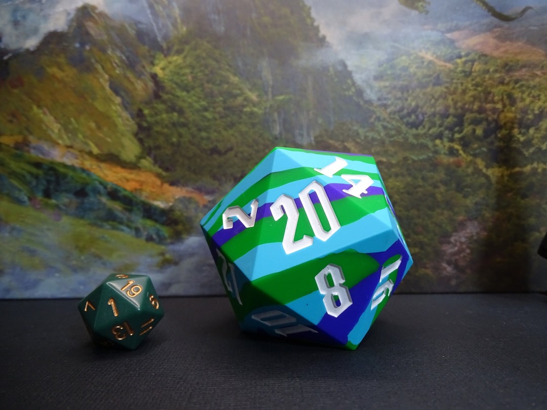 NEW Gigantic Bouncy Spore Druid Swirl Silicone Chonk D20! Jumbo Druid ...