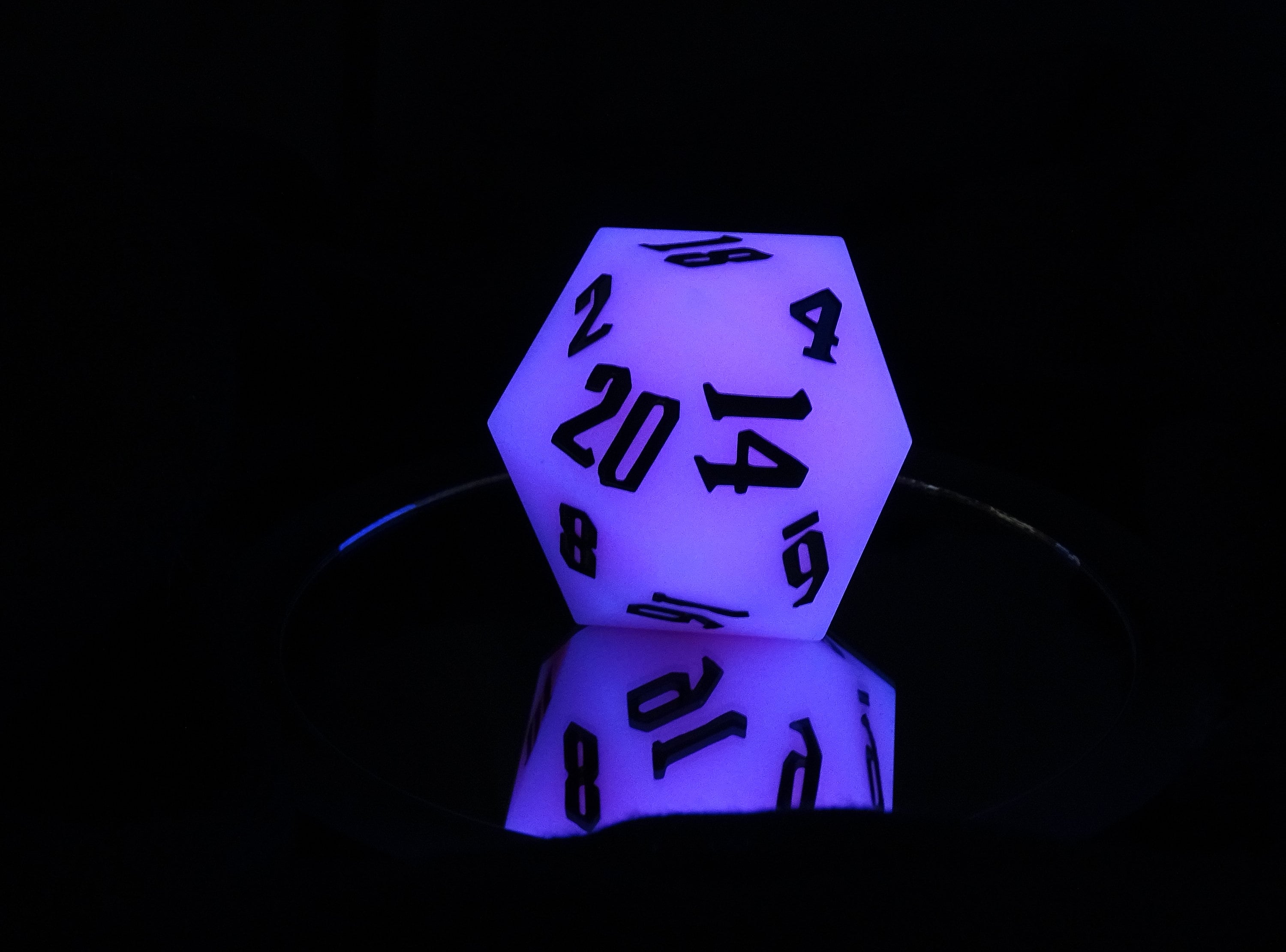 Giant Bouncy Pink Glowing Chonk D20 | Jumbo 55mm Silicone D20 Dice ...