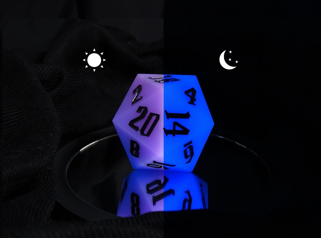 Giant Bouncy Purple Glowing Chonk D20 | Giant 55mm Silicone D20 Dice ...