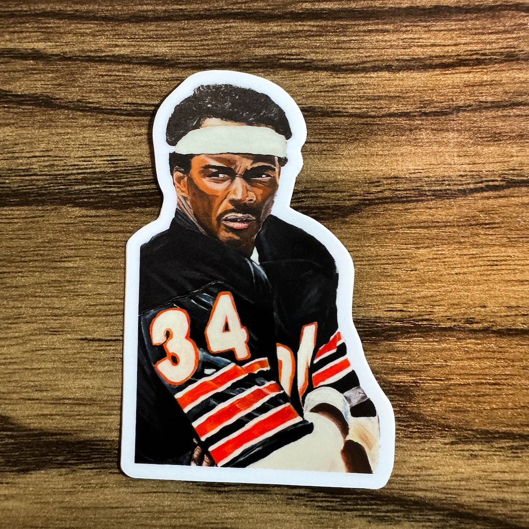 Walter Payton Sticker, Chicago Bears Stickers, Chicago Stickers, NFL - Etsy