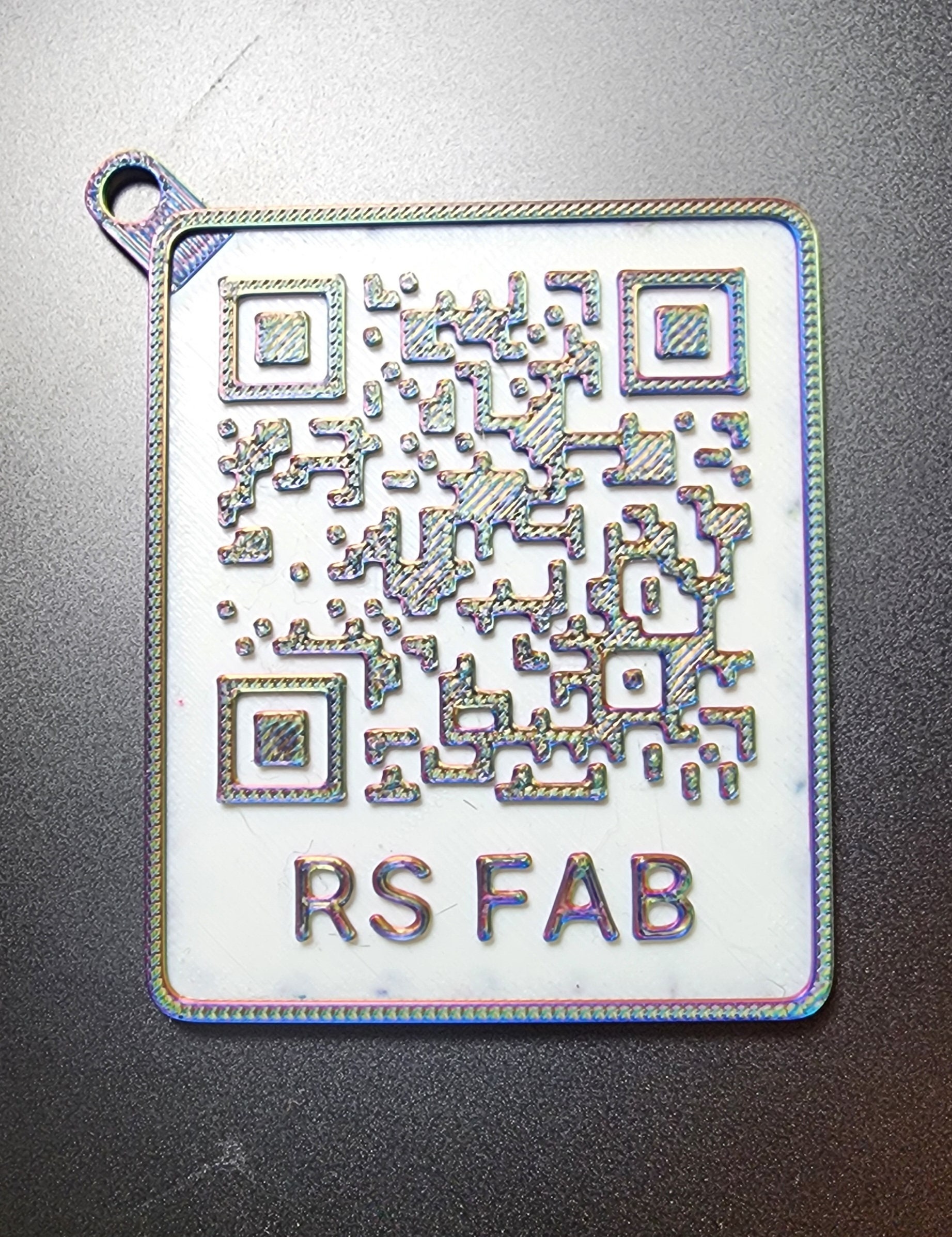 Custom 3D Printed QR Code With Keychain Hole - Etsy