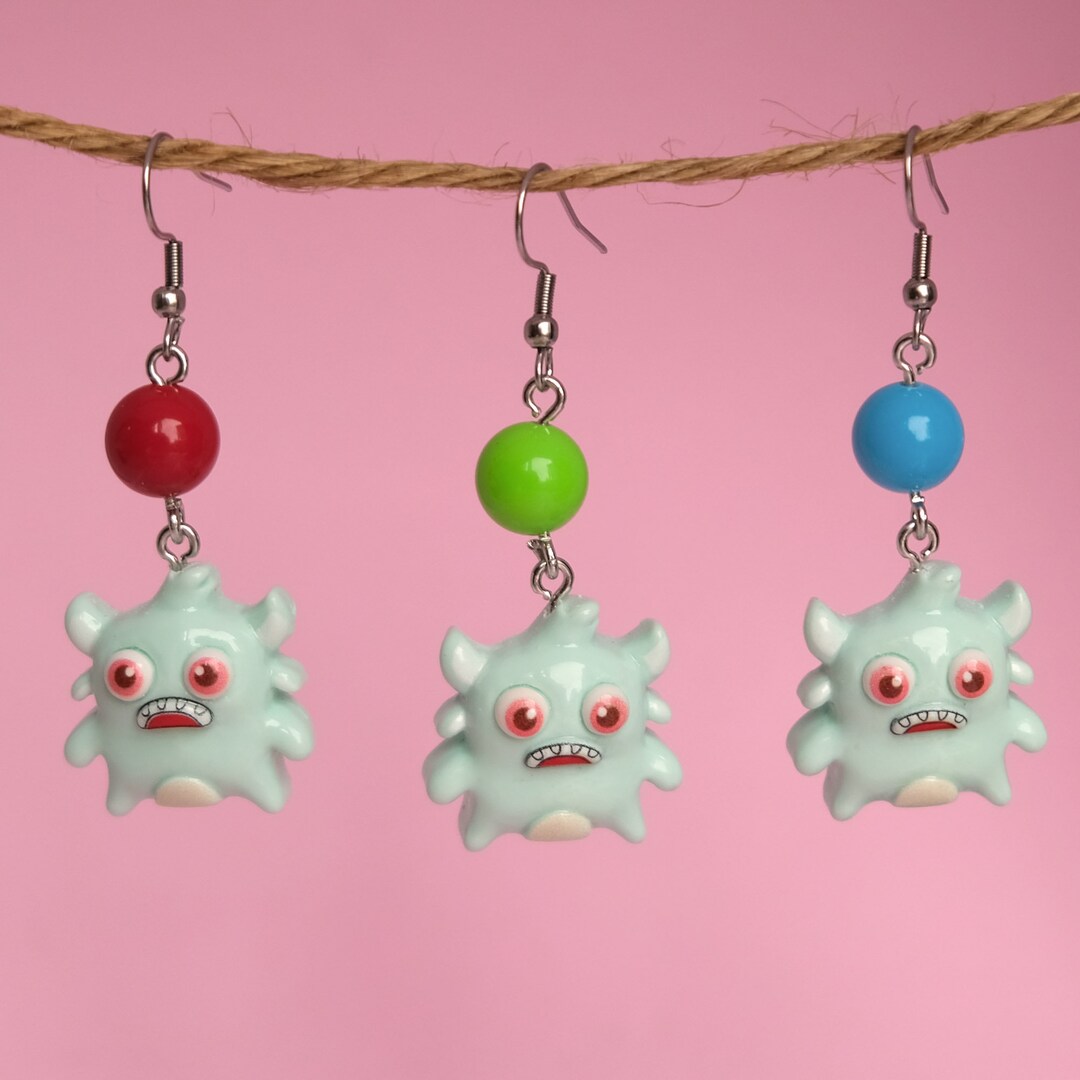 Awful Little Stinky Bacteria Guys Earrings - Etsy