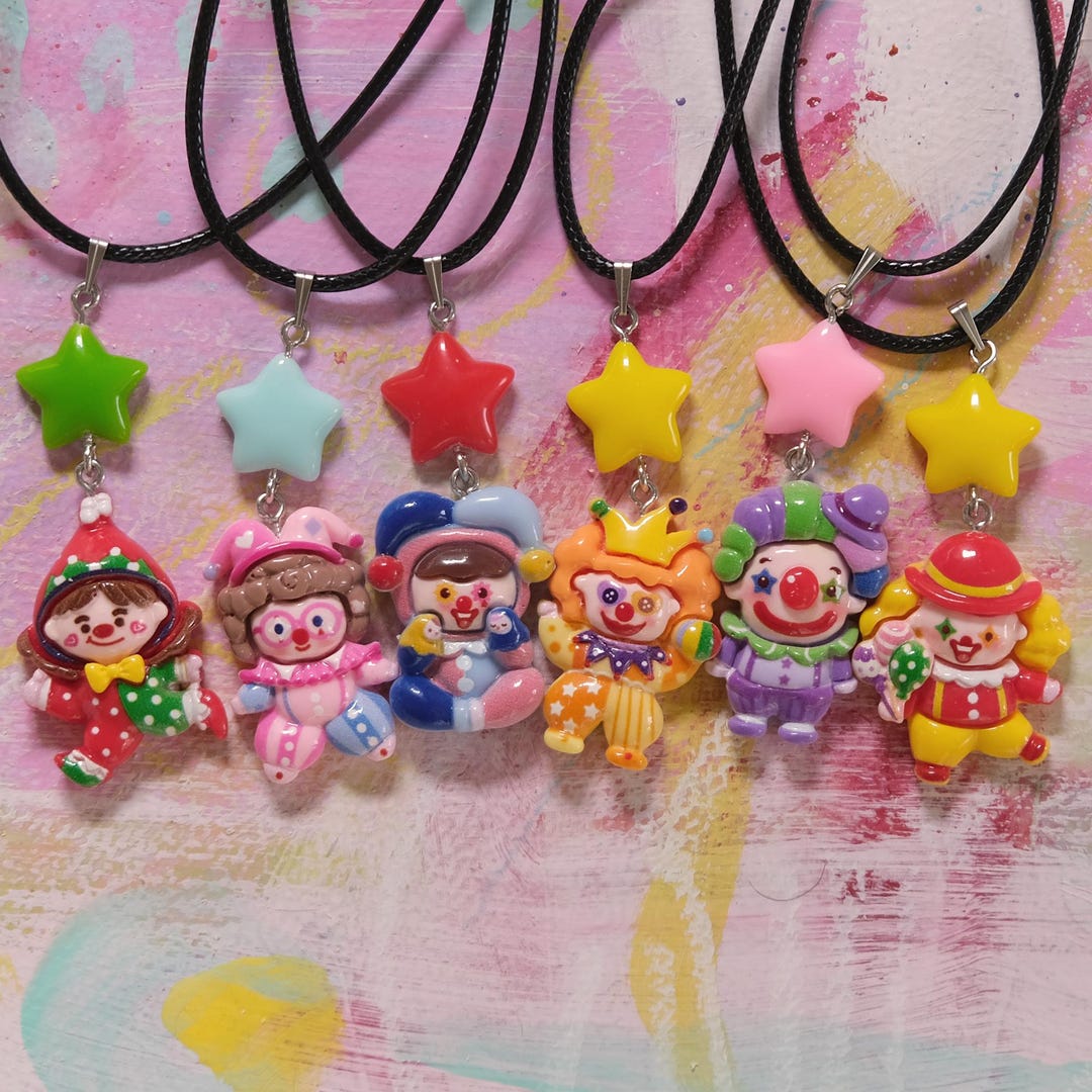 Set of 6 Clown Superstars Pendant Necklaces - Etsy