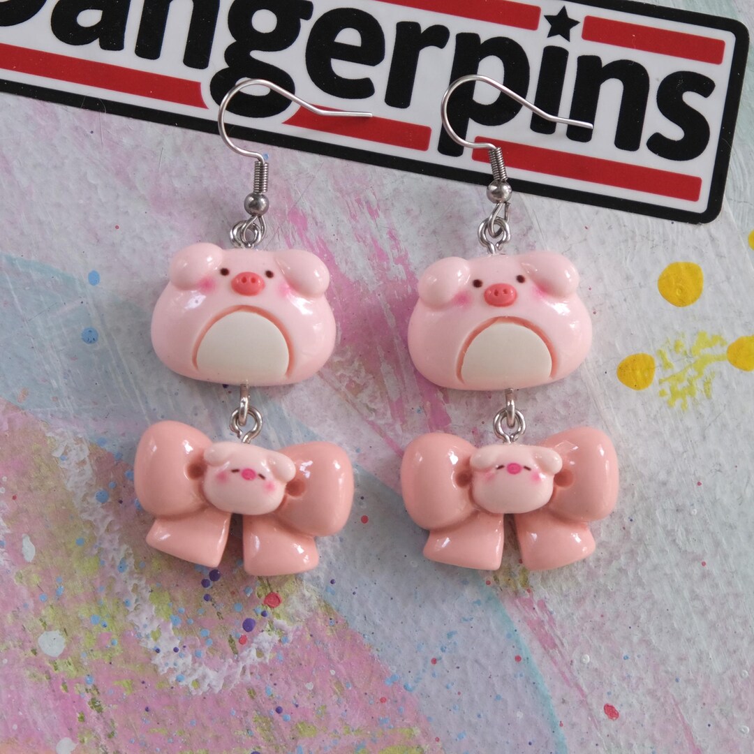 The Fanciest Pigs on the Farm Earrings - Etsy
