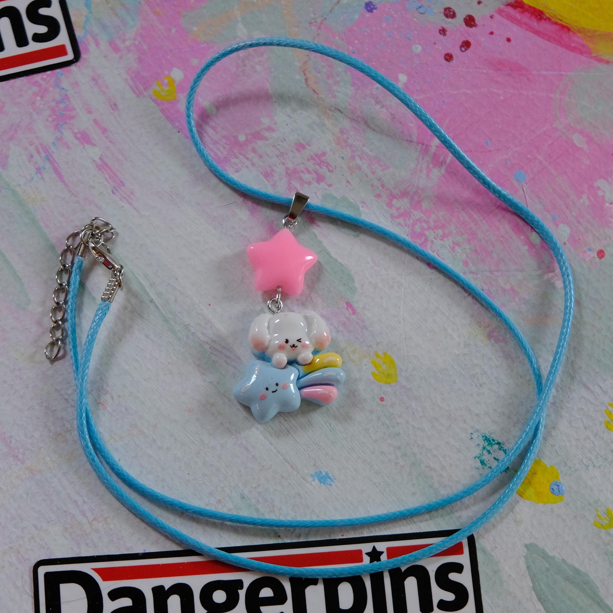Shooting Star Puppies Pendant Necklace - Puppy Dog - Etsy
