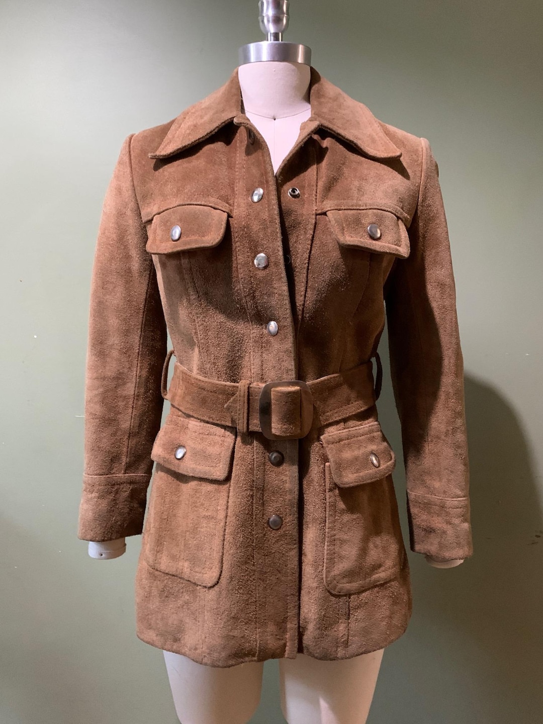 Vintage 1960s Suede Safari Jacket Size XS/S - Etsy