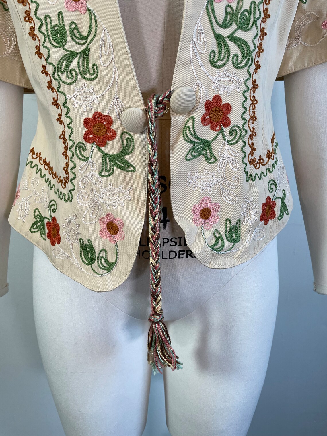 Vintage 1970s DOUBLE D RANCH WEAR Jacket Short Sleeve Embroidered Trim ...