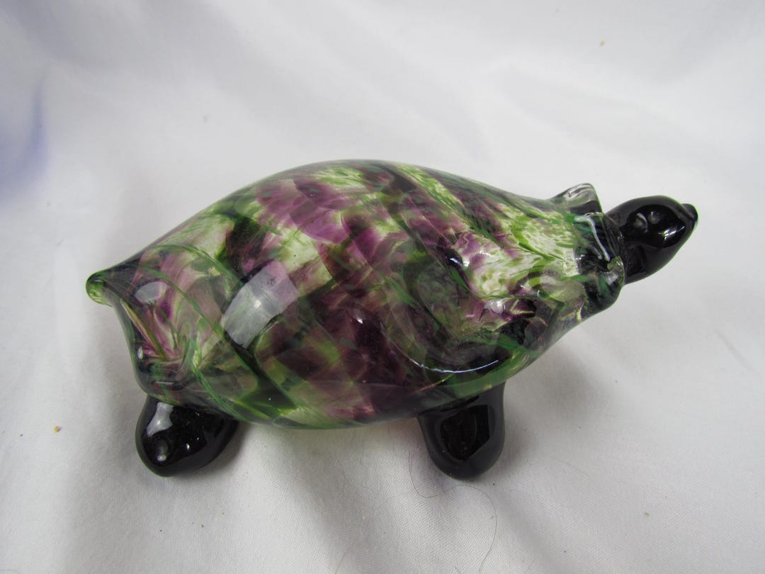 Hand Blown Glass Turtle Art. - Etsy