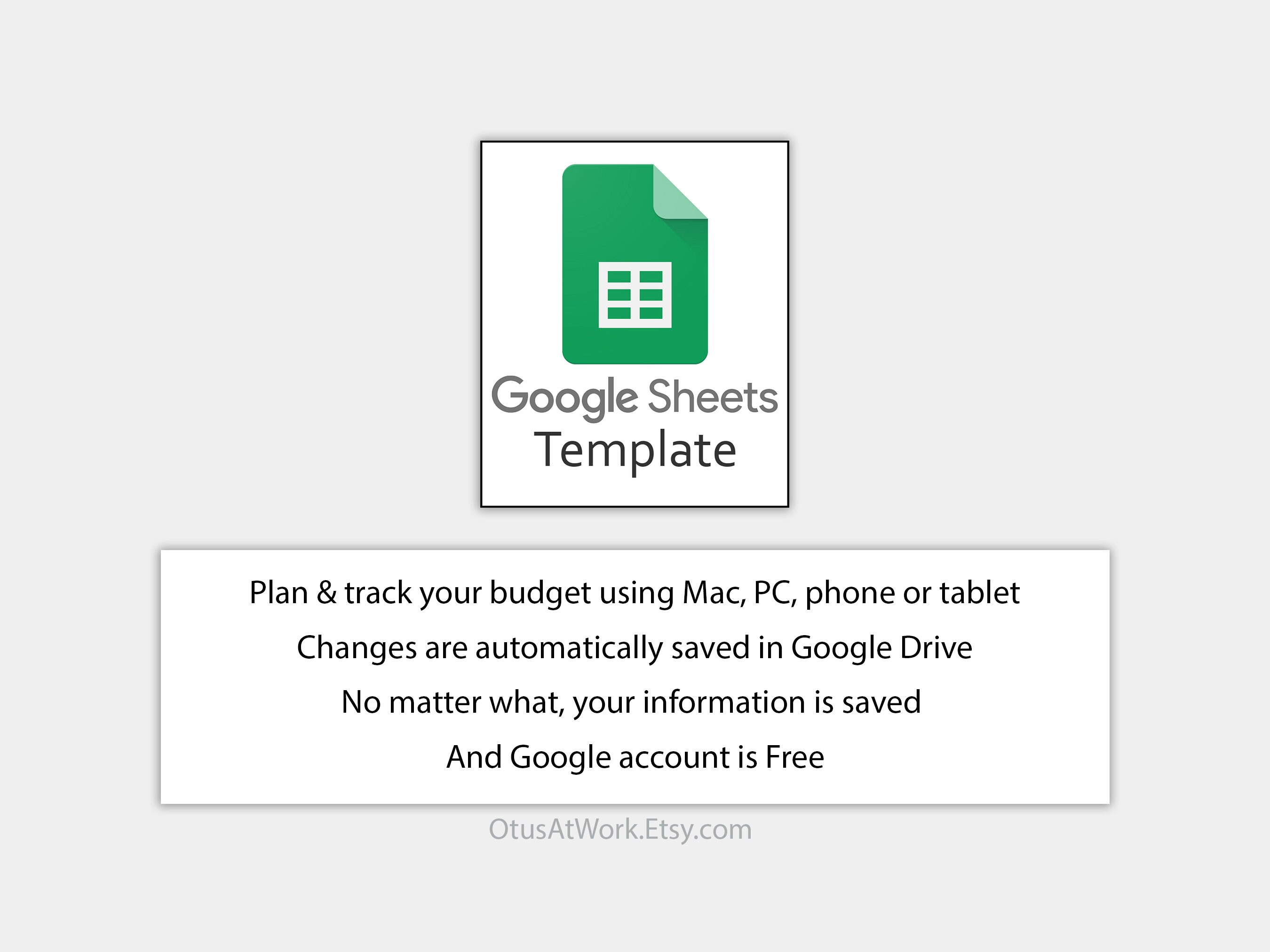 Simple Monthly Budget Template for Google Sheets, Finance Planner ...