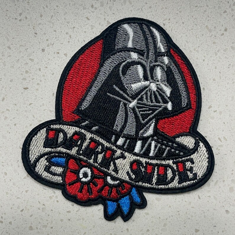 Star Wars Darth Vader Dark Side Logo Embroidered Iron on Patch 3.75x3.5 ...