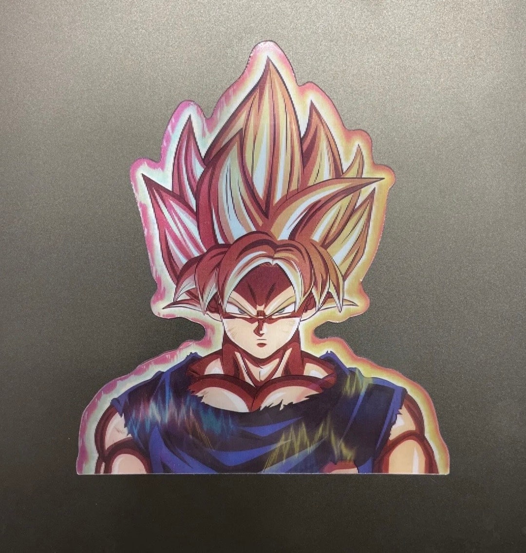 Super Saiyan Goku Anime Sticker 3D Lenticular Motion Car Sticker Decal ...
