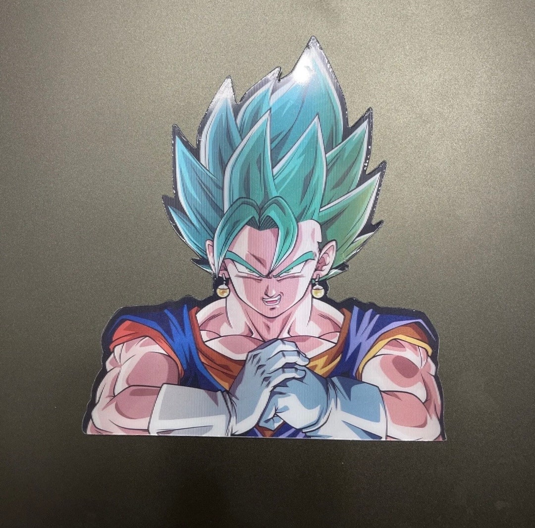 Super Saiyan Goku Anime Sticker 3D Lenticular Motion Car Sticker Decal ...