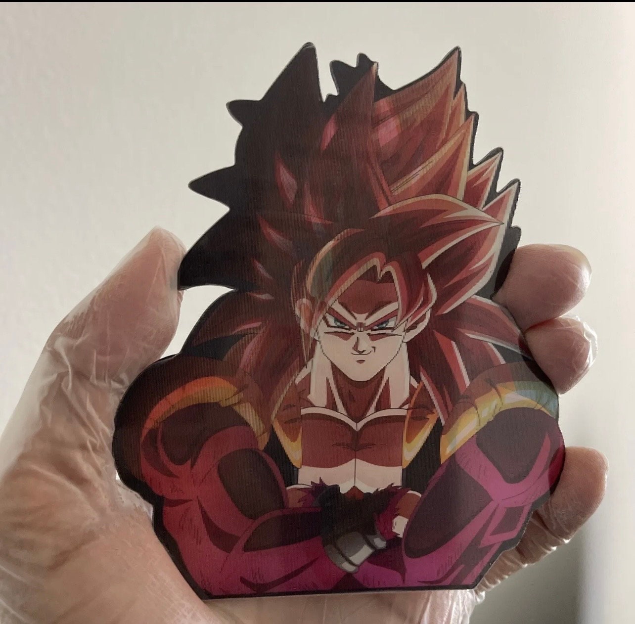 Super Saiyan 4 Gogeta Goku Vegeta 3D Lenticular Motion Car Sticker ...