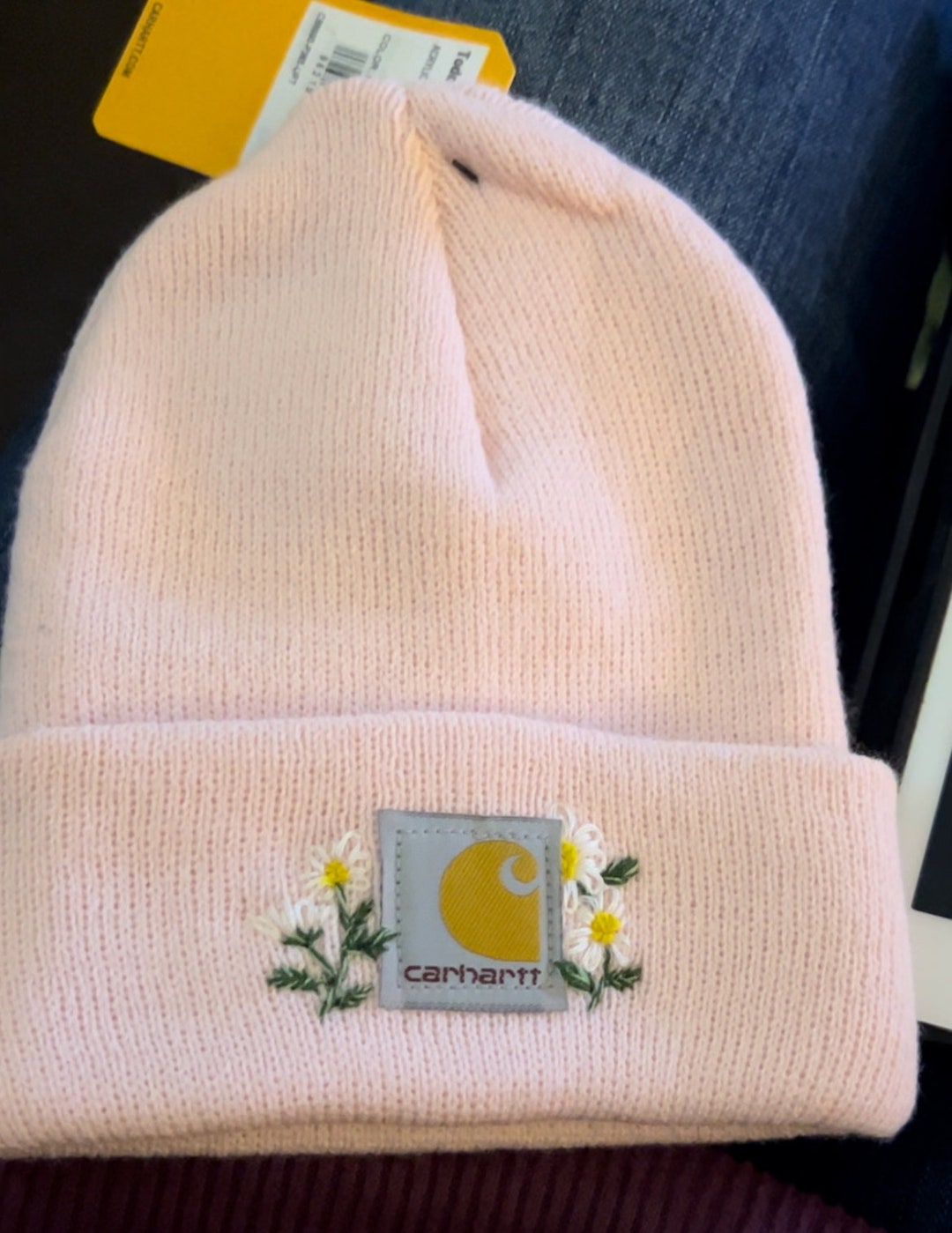 ADULT Made-to-order Carhartt Floral Embroidered Beanie - Etsy