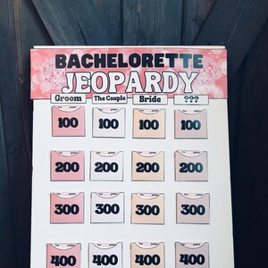 Bachelorette Jeopardy Printable Game Hen Do Entertainment Questions ...