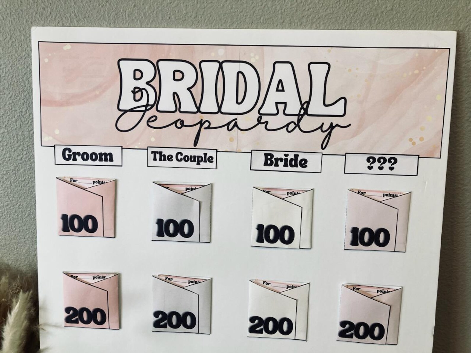 Bridal Shower Jeopardy Printable Game Hen Do Entertainment Questions ...
