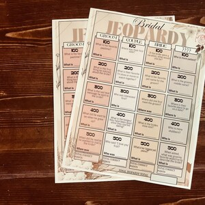 Boho Bridal Shower Jeopardy Printable Wedding Game Flowers Hen Do ...