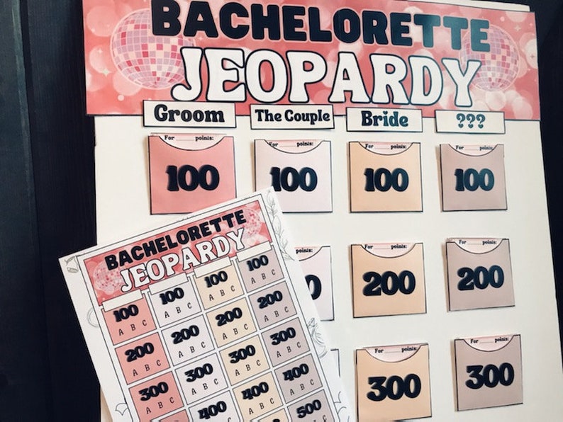 Bachelorette Jeopardy Printable Game Hen Do Entertainment Questions ...