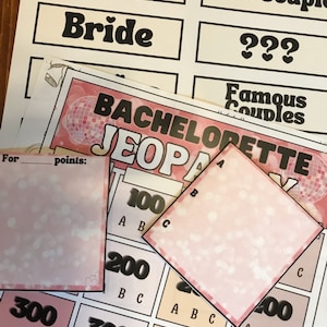 Bachelorette Jeopardy Printable Game Hen Do Entertainment Questions ...