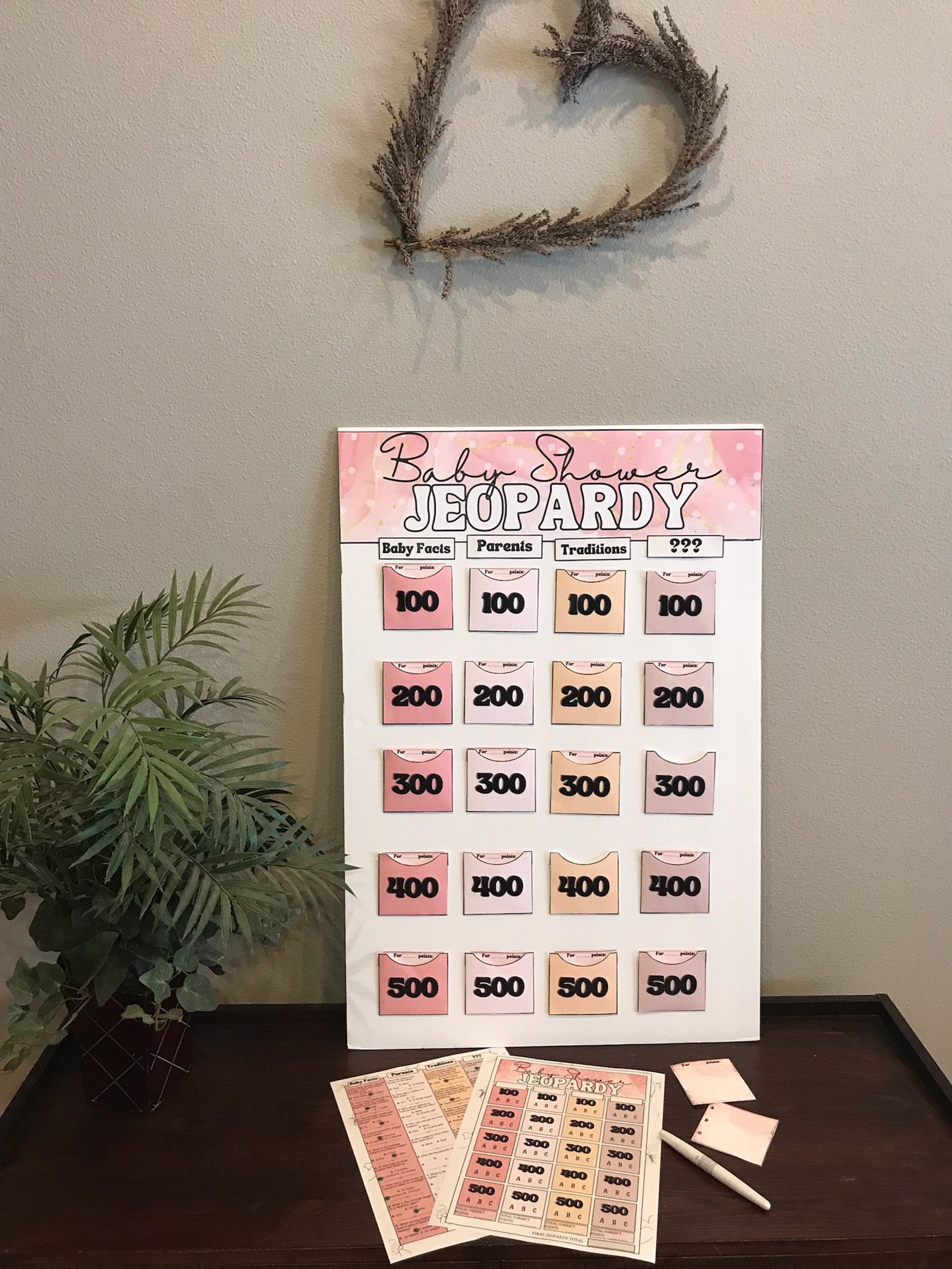Baby Shower Jeopardy Printable | Mother to Be Game Boho Entertainment ...
