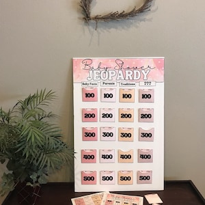 Baby Shower Jeopardy Printable | Mother to Be Game Boho Entertainment ...