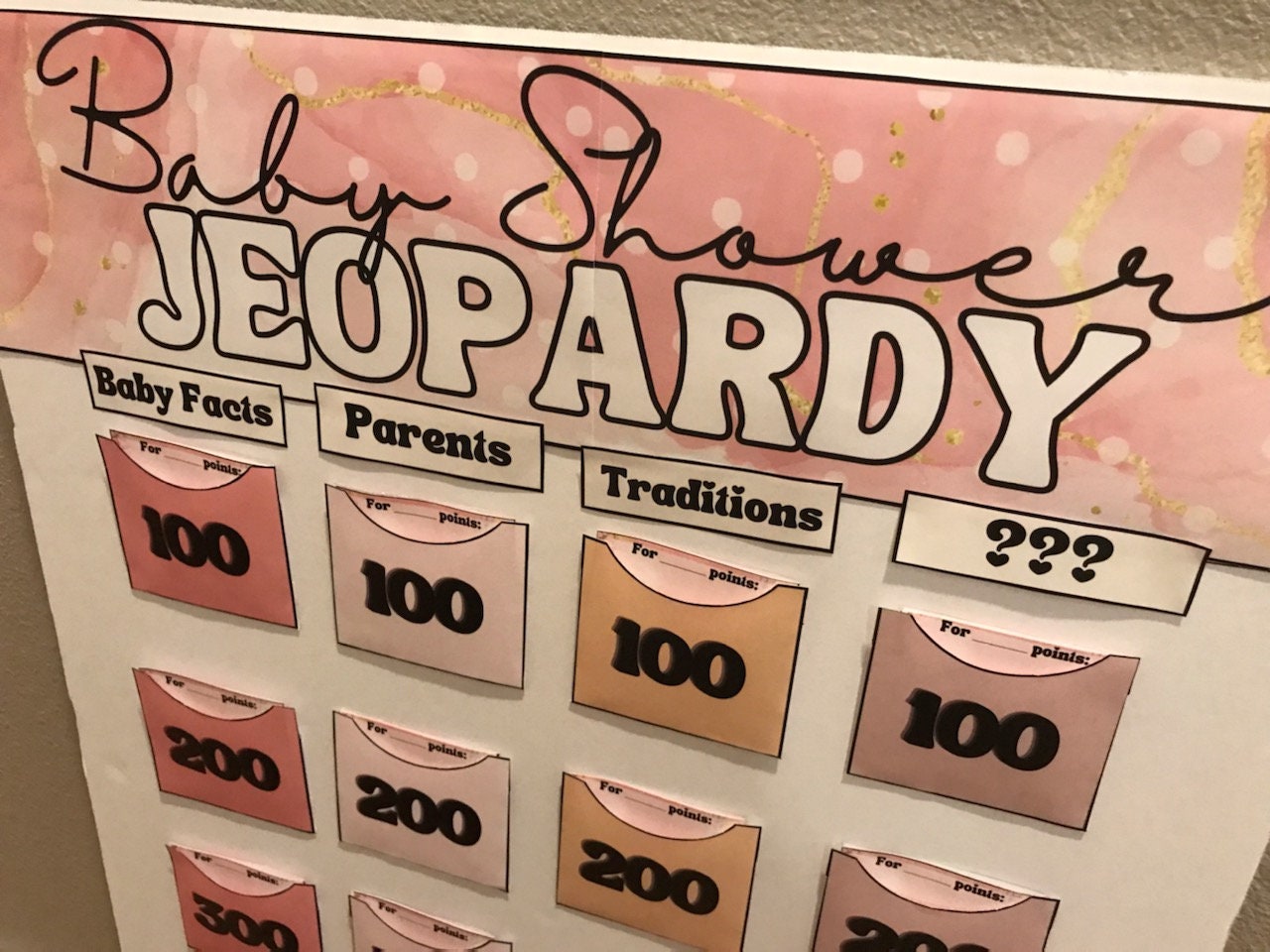 Baby Shower Jeopardy Printable | Mother to Be Game Boho Entertainment ...