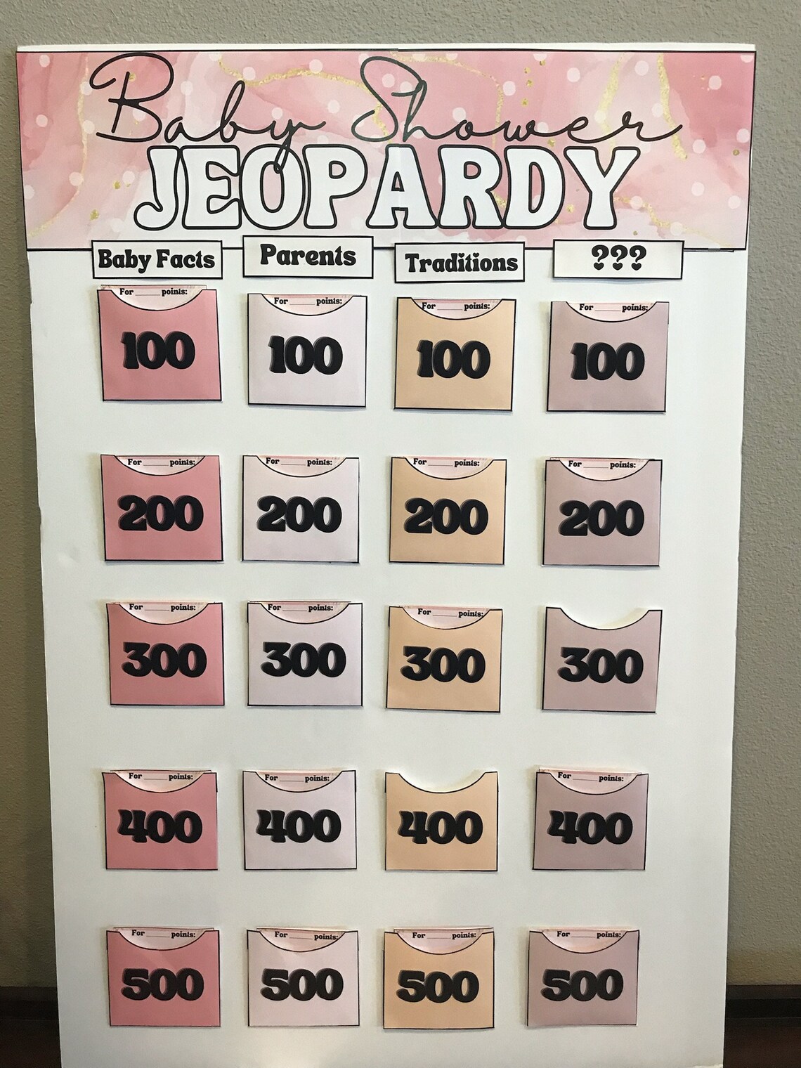 Baby Shower Jeopardy Printable | Mother to Be Game Boho Entertainment ...