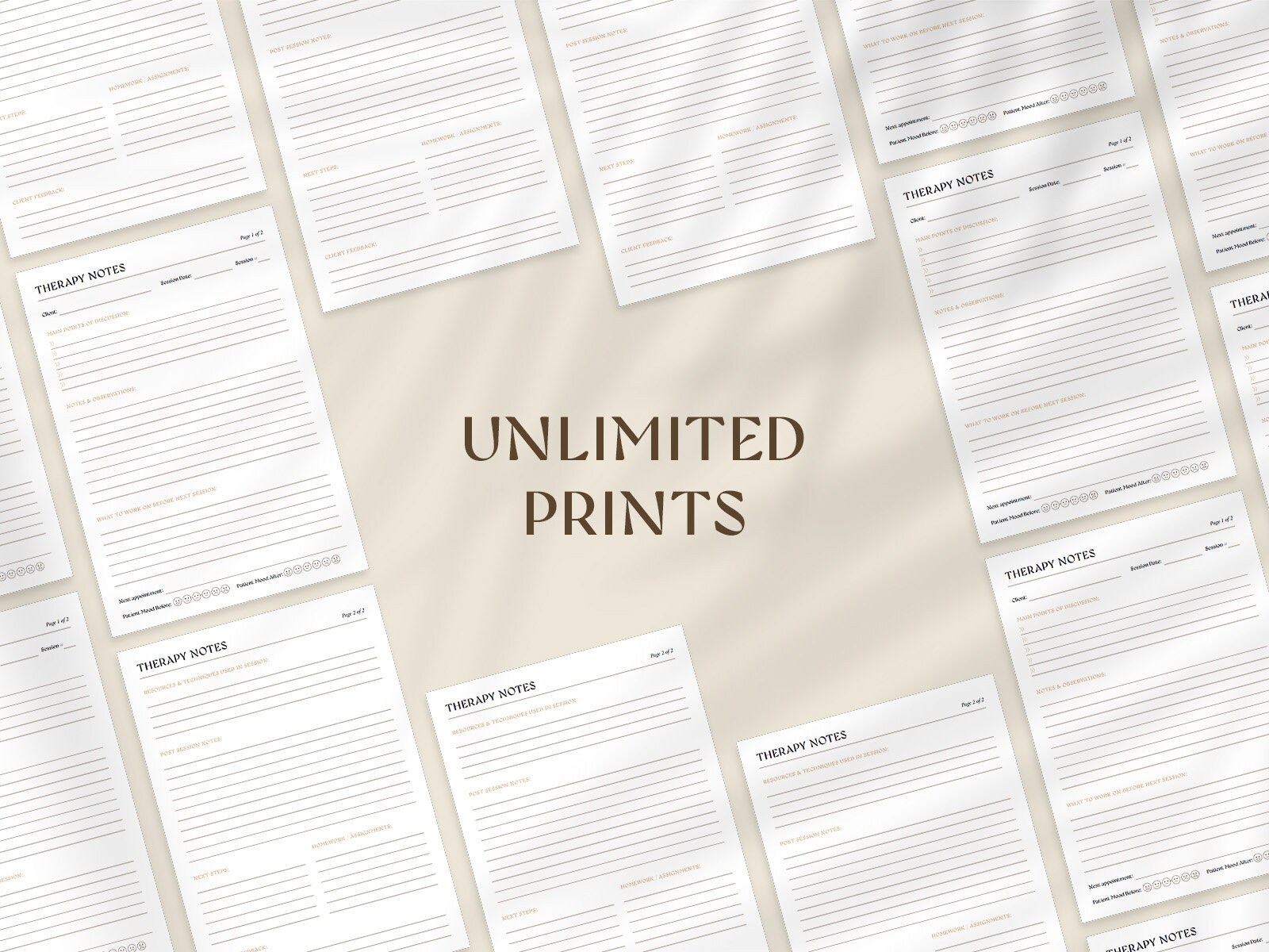 Therapist Notes Template | Therapist Note Sheets | Therapy Notes ...