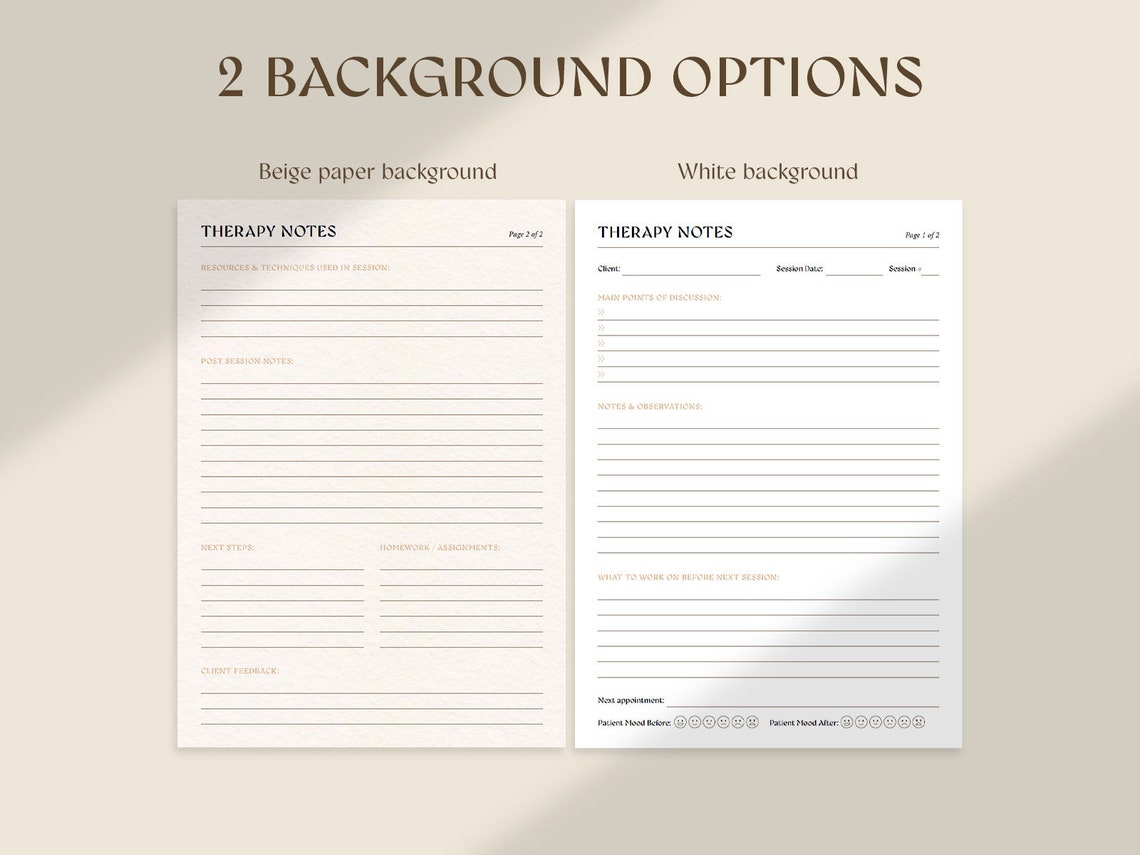 Therapist Notes Template | Therapist Note Sheets | Therapy Notes ...