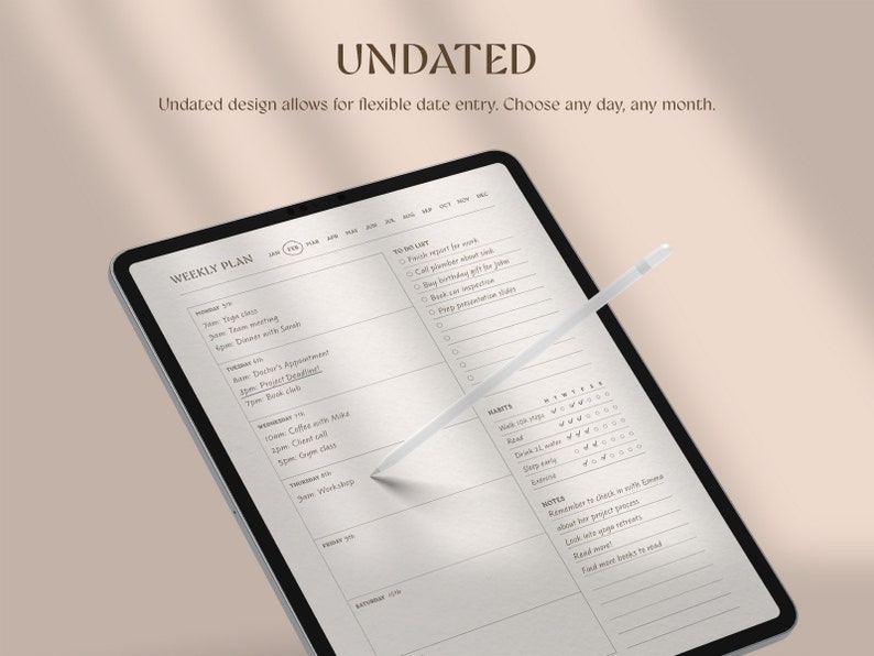 Weekly Planner Undated | Printable to Do List | Digital Planner ...