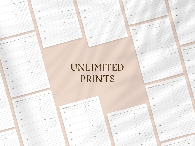 Weekly Planner Undated | Printable to Do List | Digital Planner ...