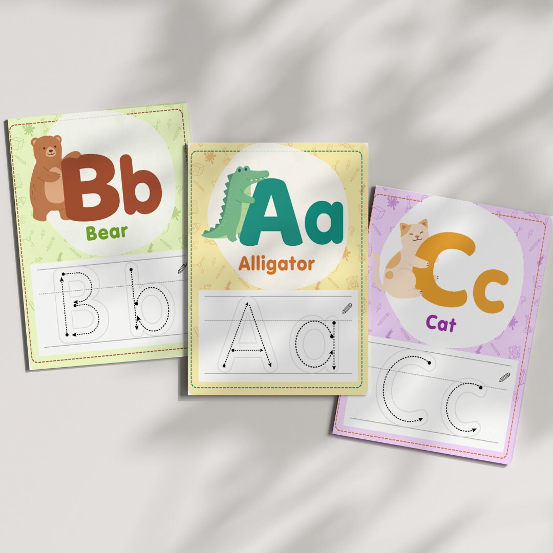 Printable Animal Alphabet With Tracing Guides, Alphabet Guide for ...