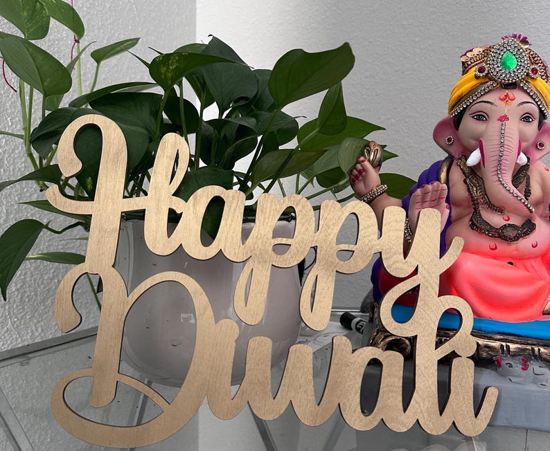 Happy Diwali Wooden Sign, Indian Festival Decor - Etsy