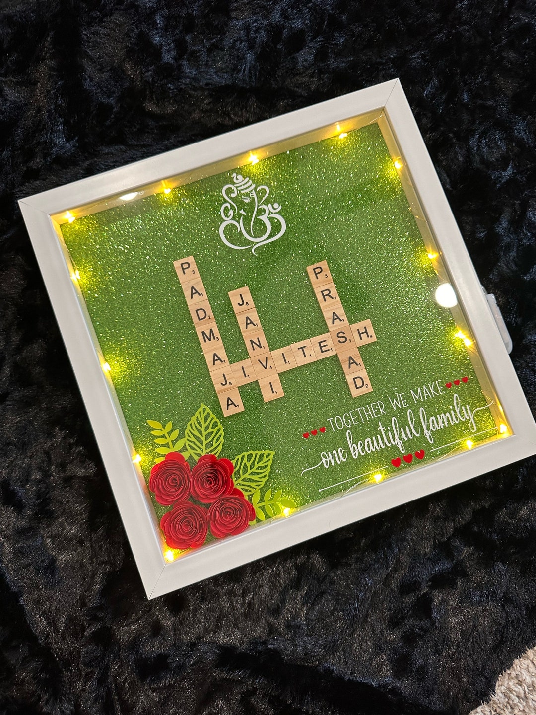 Personalized Scrabble Family Shadow Box, Housewarming Gift - Etsy