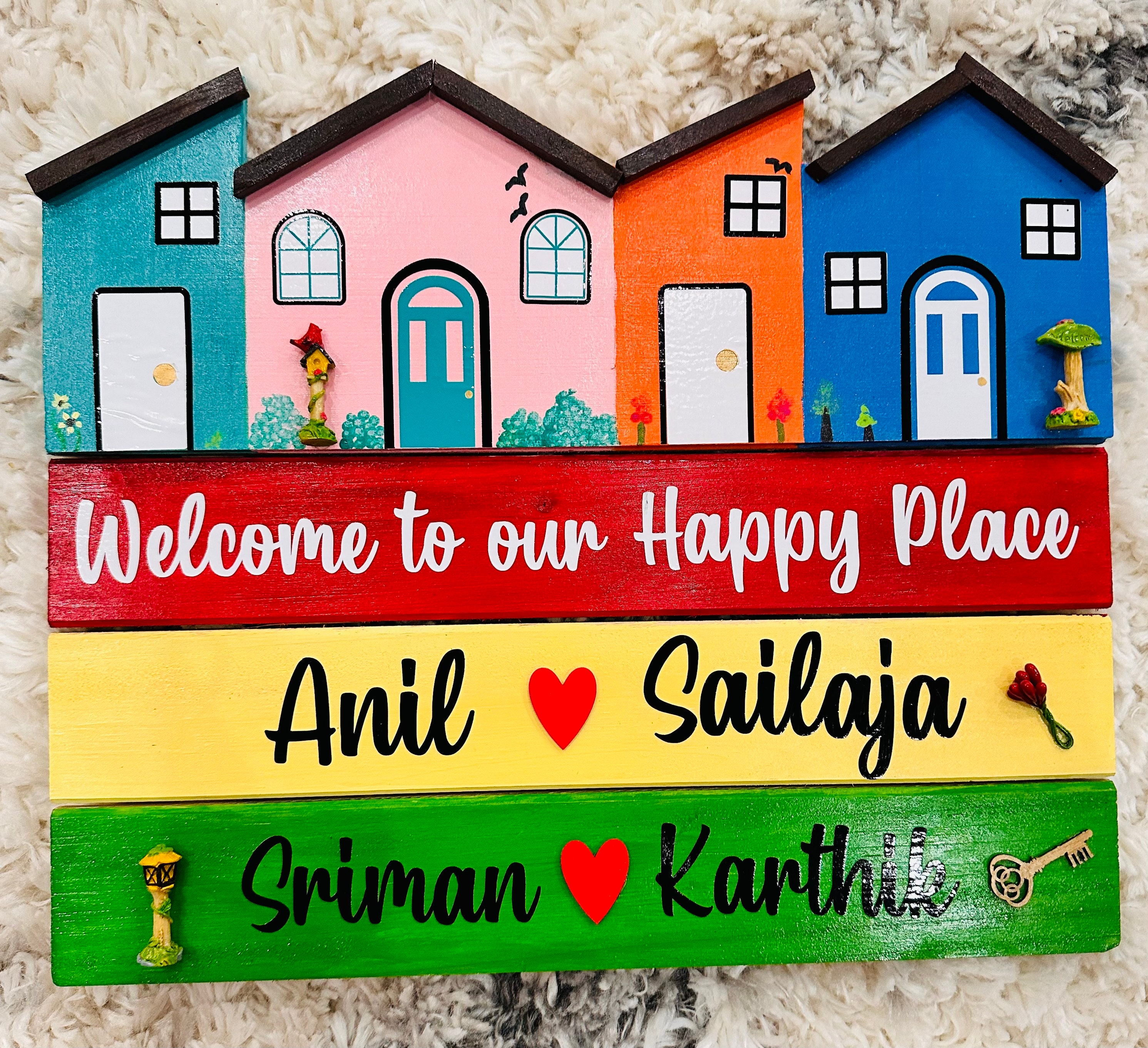 Welcome Family Sign,name Boards,family Name Boards,entryway Sign,indian ...